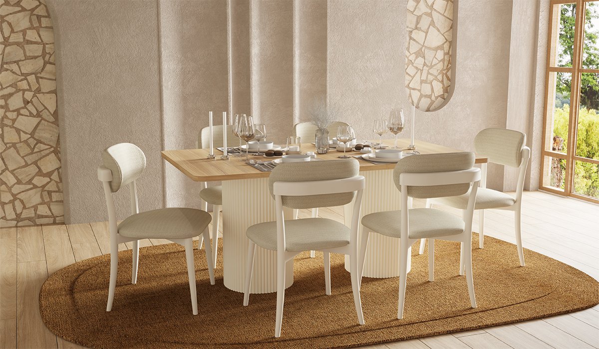 Bohem Plus Masa + 6 Adet Sandalye Takımı - Modalife Mobilya